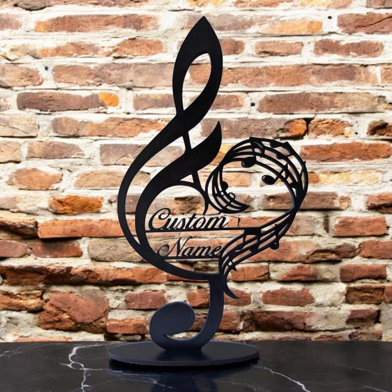 Personalized Wooden Treble Clef Name Sign: Custom Music Decor - Etsy