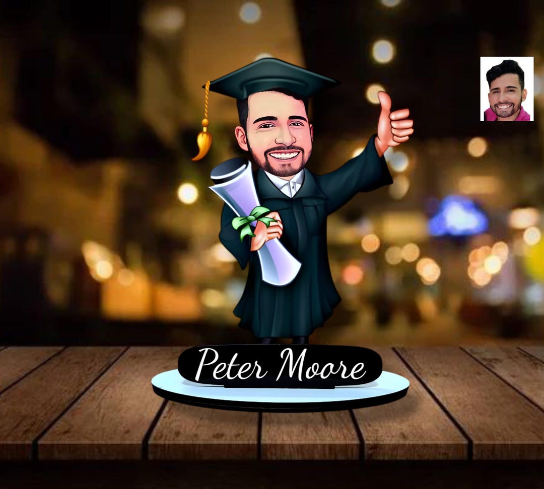 Personalized Graduation Figurine: Custom Cartoon Graduate Gift - Etsy