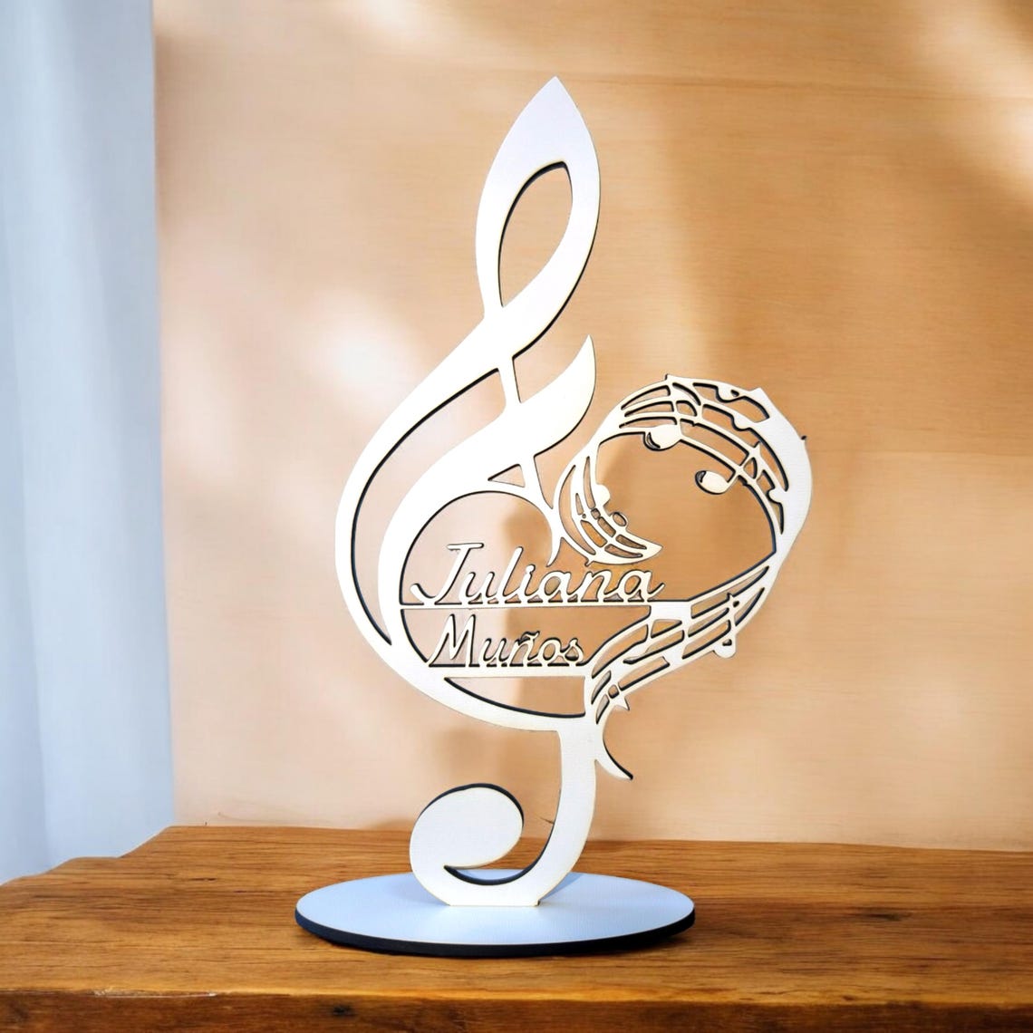 Personalized Wooden Treble Clef Name Sign: Custom Music Decor - Etsy