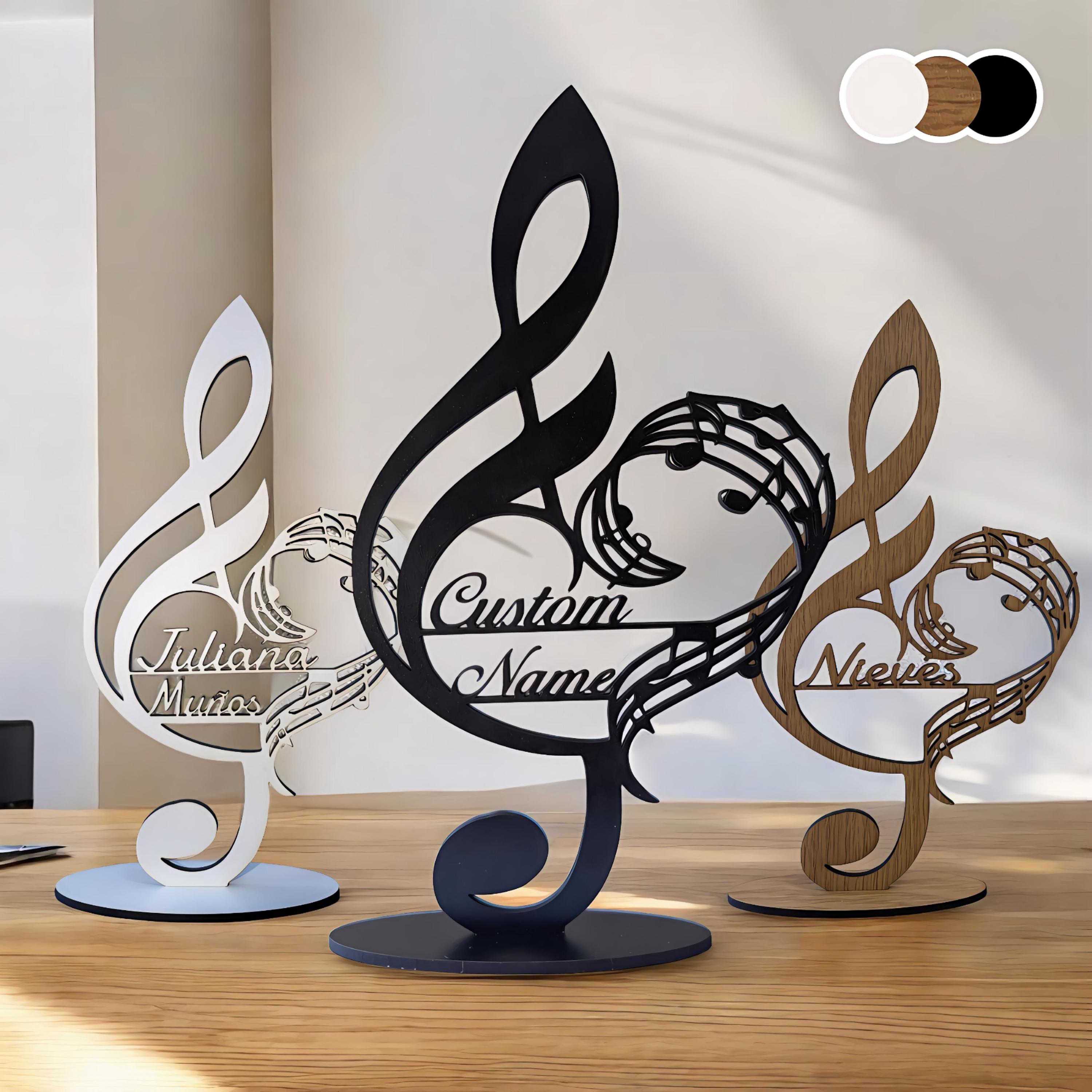 Personalized Wooden Treble Clef Name Sign: Custom Music Decor - Etsy