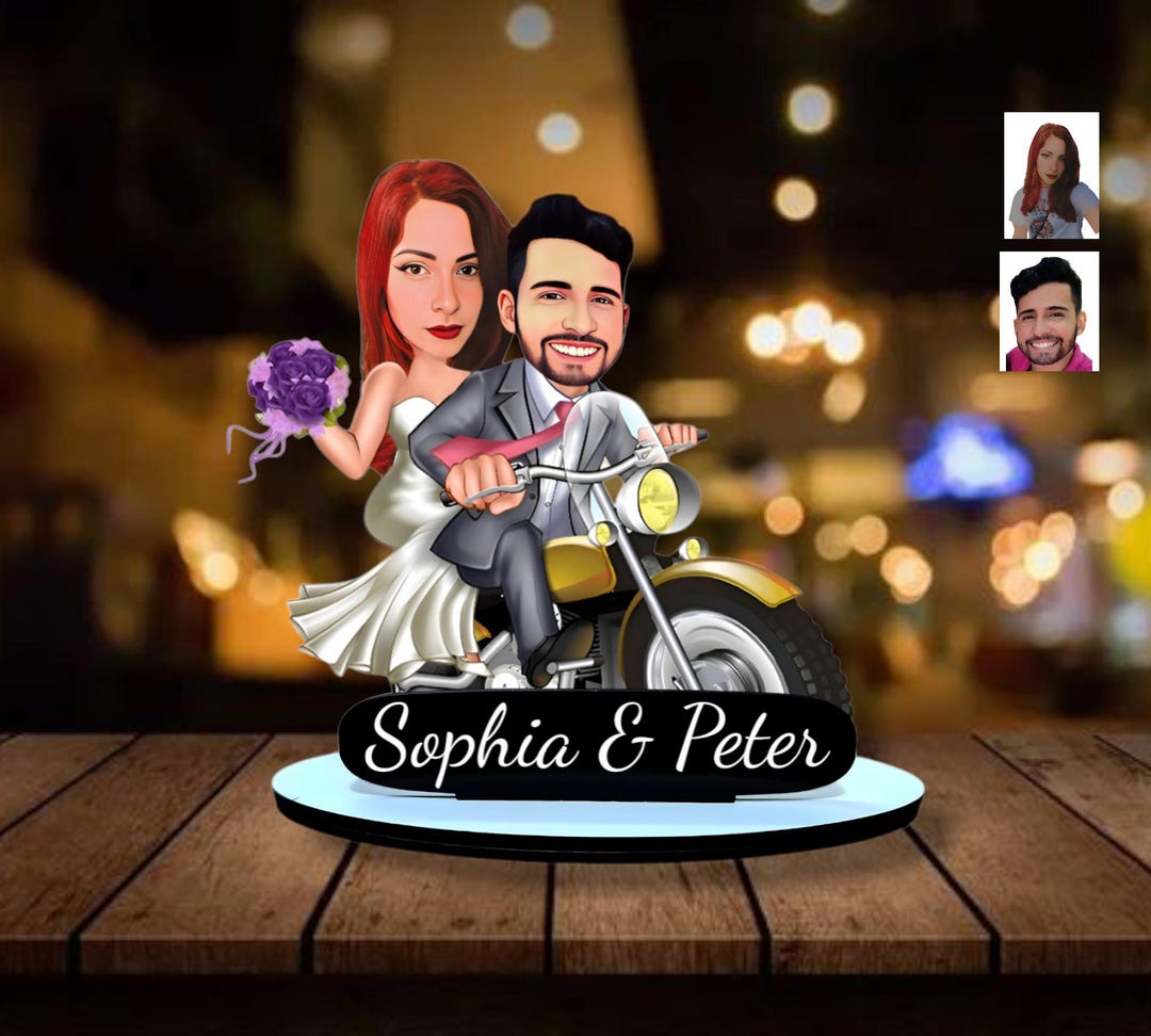 Gift for Couples, Personalized Wooden Figure, Custom Portrait of ...
