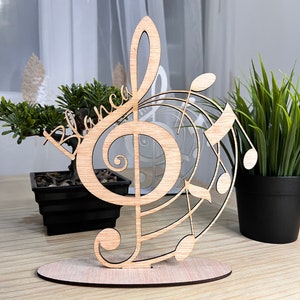 Custom Wooden Treble Clef: Personalized Music Decor - Etsy