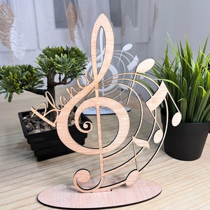Custom Wooden Treble Clef: Personalized Music Decor - Etsy