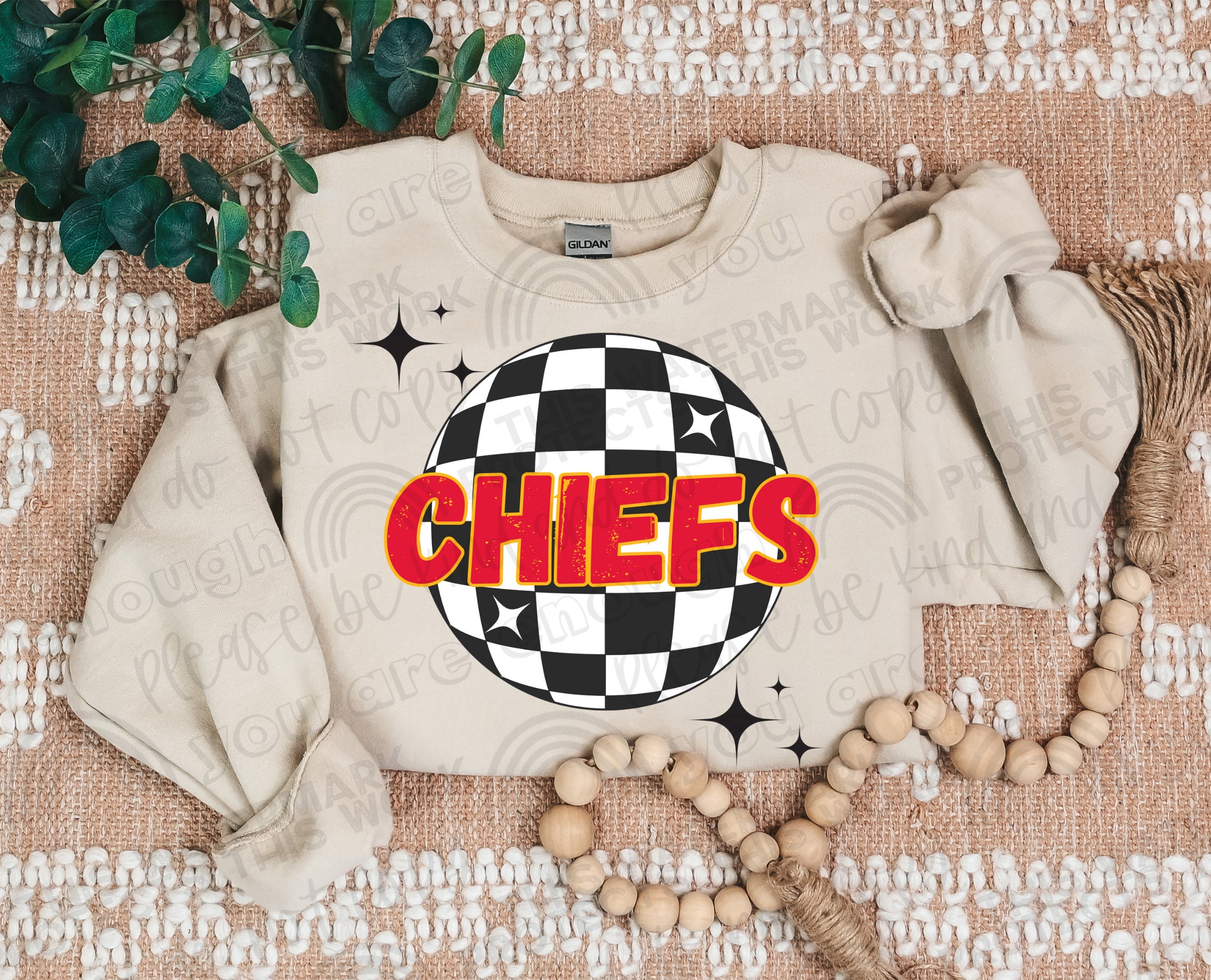 Chiefs Red Retro Mascot | Checkered | PNG, Sublimation, HTV, DTF ...