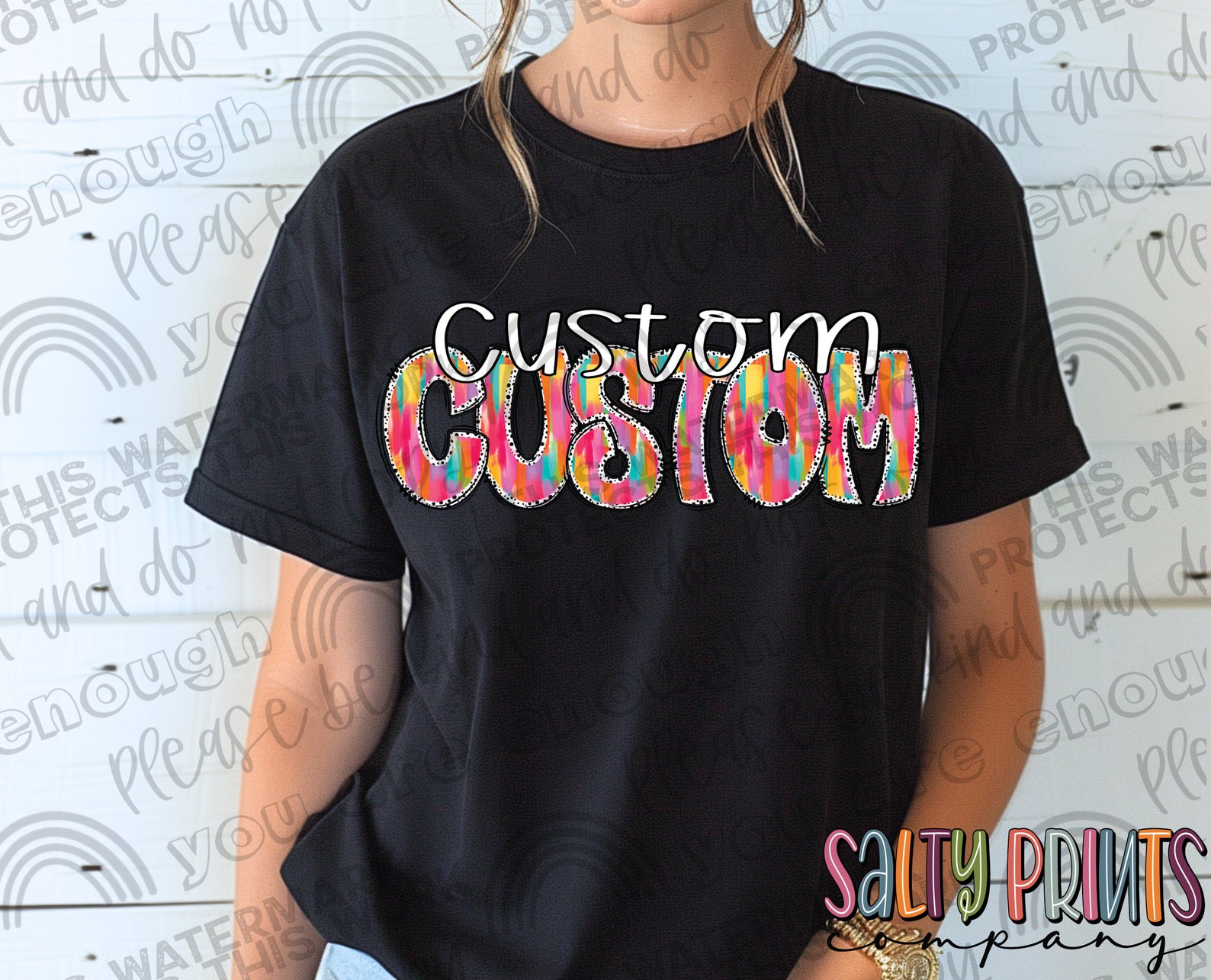 Custom | Messy Watercolor Doodle Dots | PNG, Sublimation, HTV, DTF ...