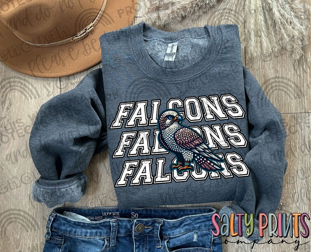 Falcons Faux Rhinestone Mascot PNG, Sublimation, HTV, DTF Digital - Etsy