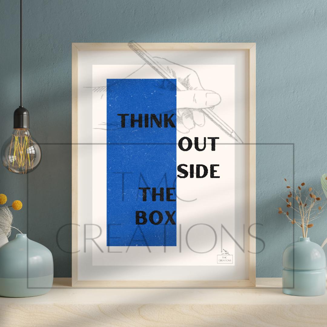 Think Outside the Box. Digital Poster. - Etsy