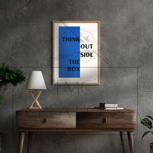 Think Outside the Box. Digital Poster. - Etsy