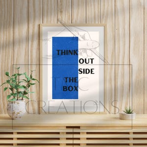 Think Outside the Box. Digital Poster. - Etsy