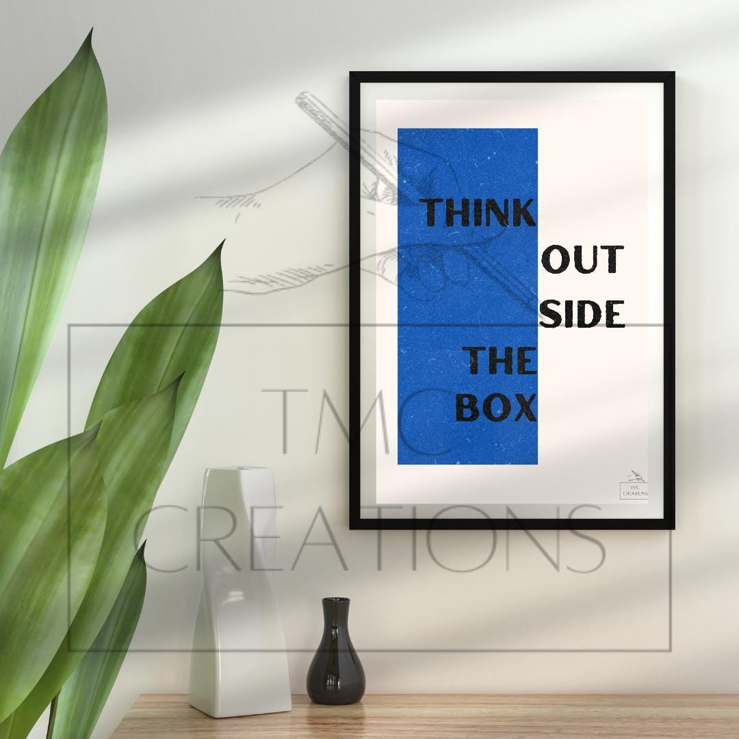 Think Outside the Box. Digital Poster. - Etsy