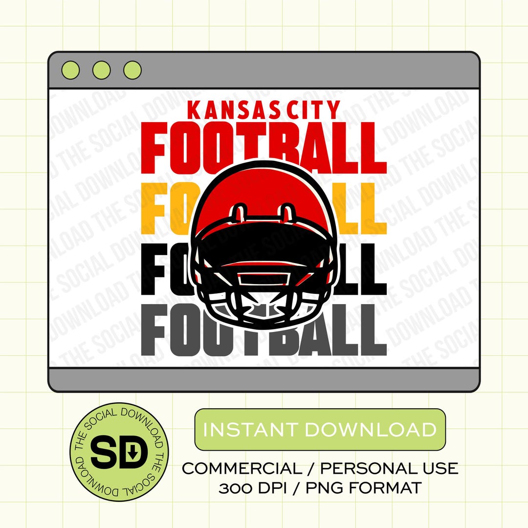 Kansas City Color Block Helmet, Football PNG, Sports PNG, Sublimation ...