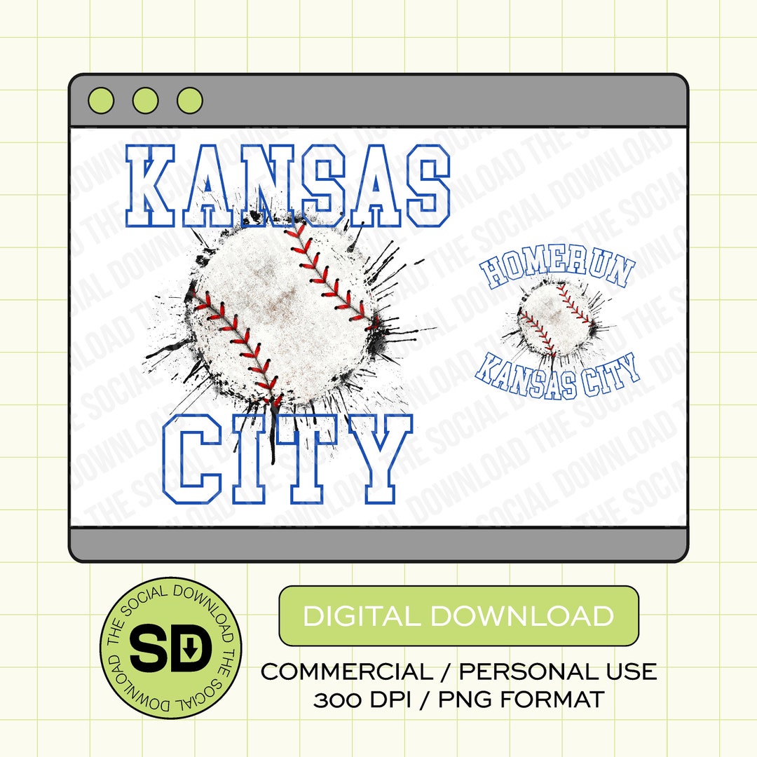 KC Baseball Splatter PNG Download File, Kansas City Png, KC Baseball ...