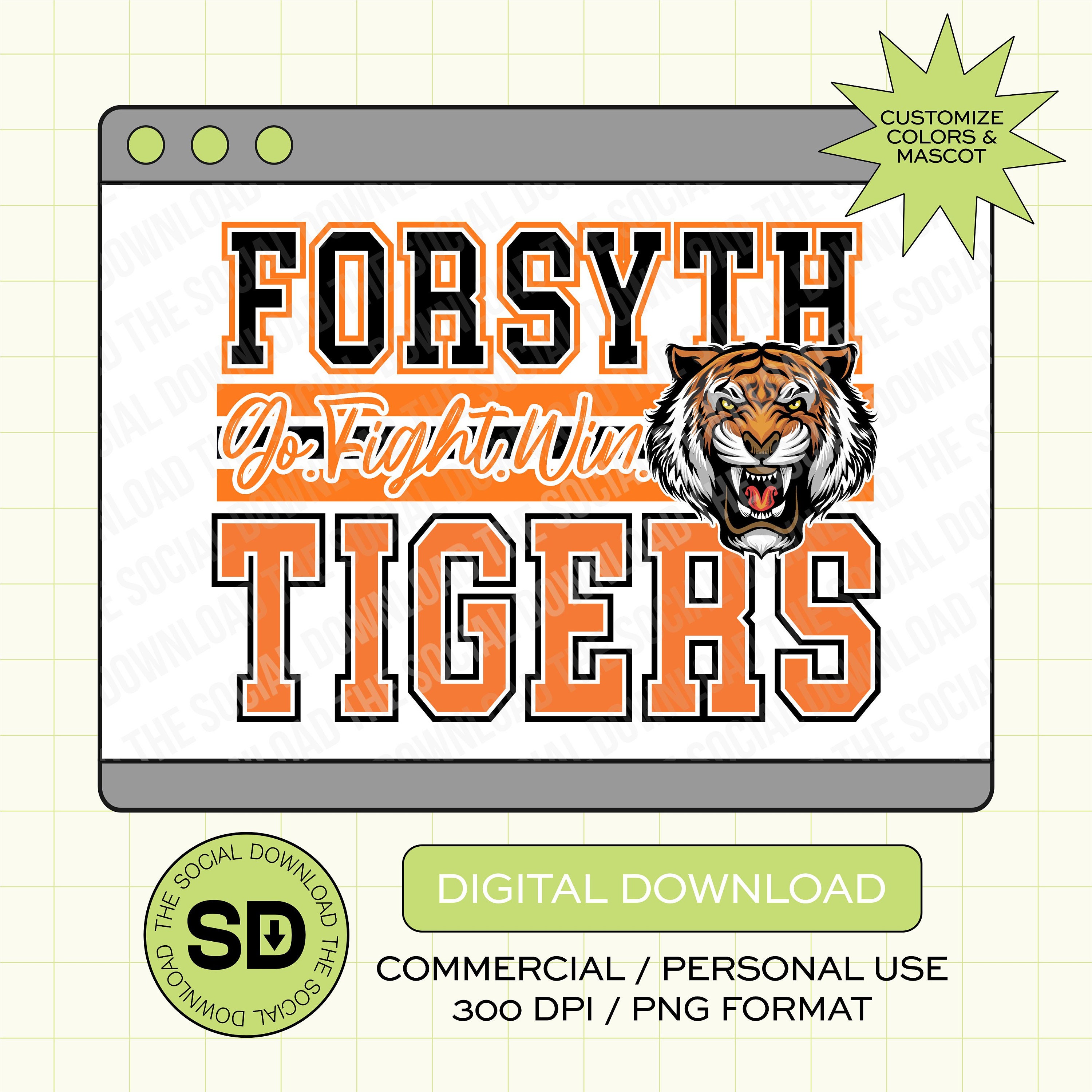 Team Stacked Mascot Custom School Spirit PNG Download File, Custom ...