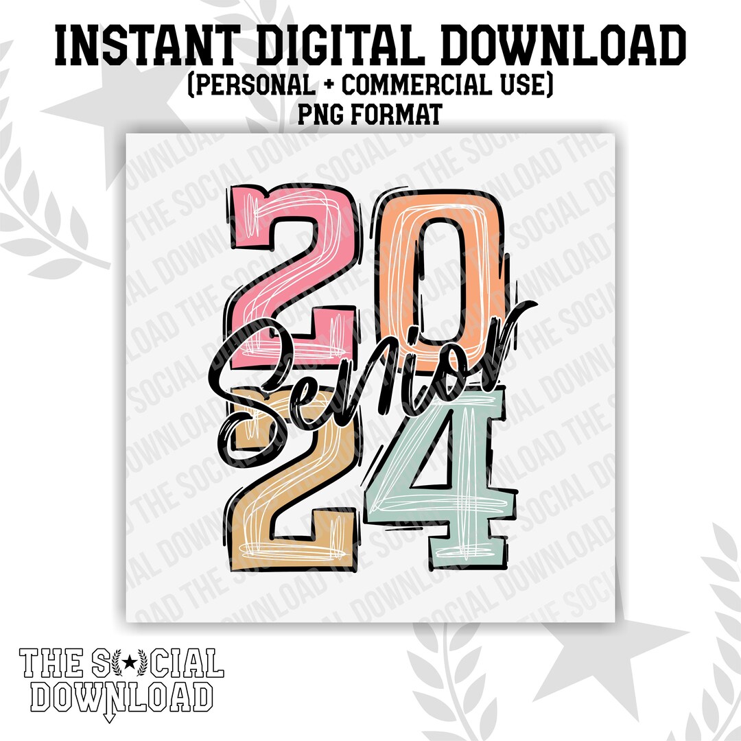 Boho Senior PNG Download, Cute Senior PNG, School Png Download, Class ...