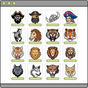 Team Stacked Mascot Custom School Spirit PNG Download File, Custom ...