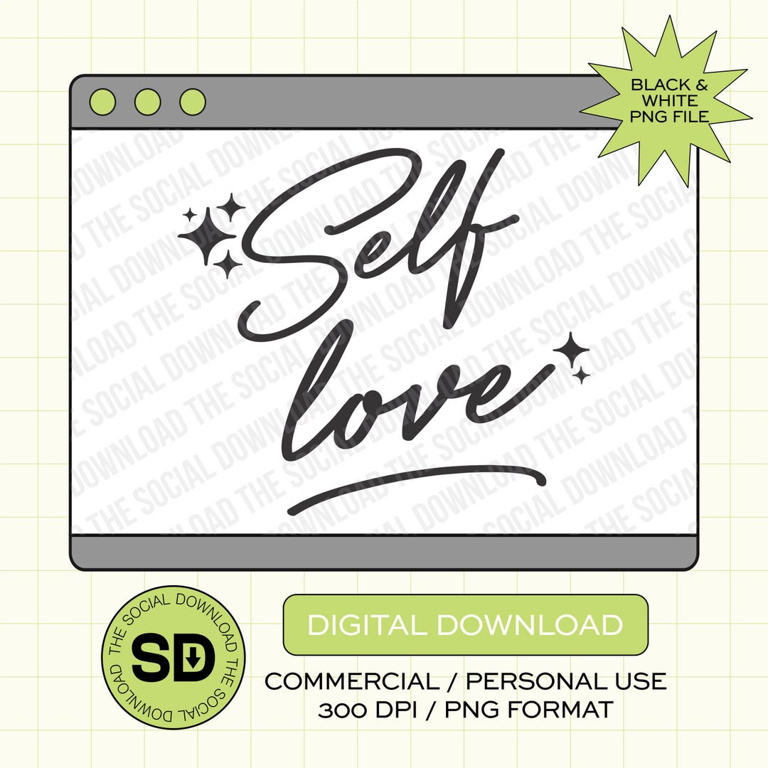 Self Love Script Valentines PNG Download, Valentines Digital Download ...
