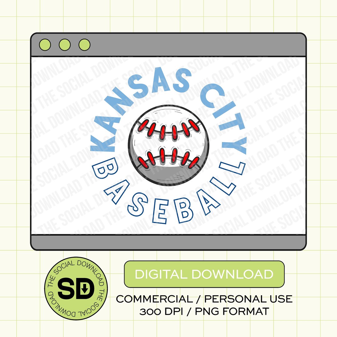 Inline Outline KC Baseball PNG Download File, Kansas City Png, KC ...