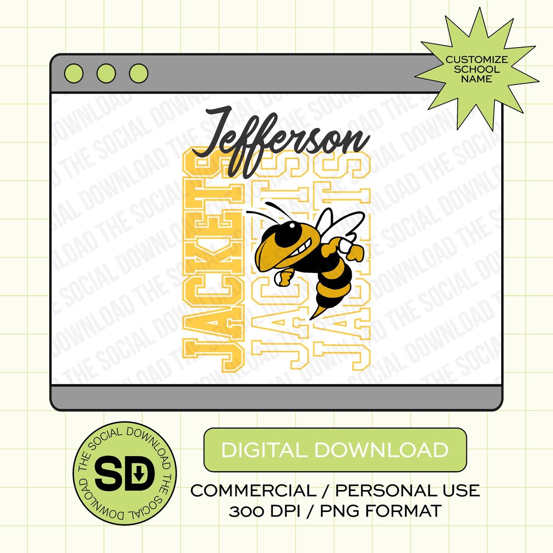 Outline Mascot Custom School Spirit PNG Download File, Custom School ...