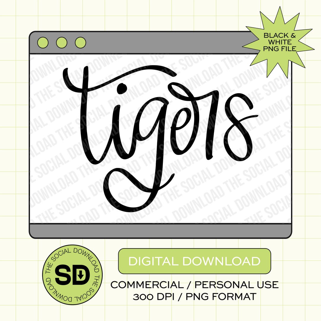 Tigers Hand Lettered School Mascot Png, School Spirit Png, Custom ...