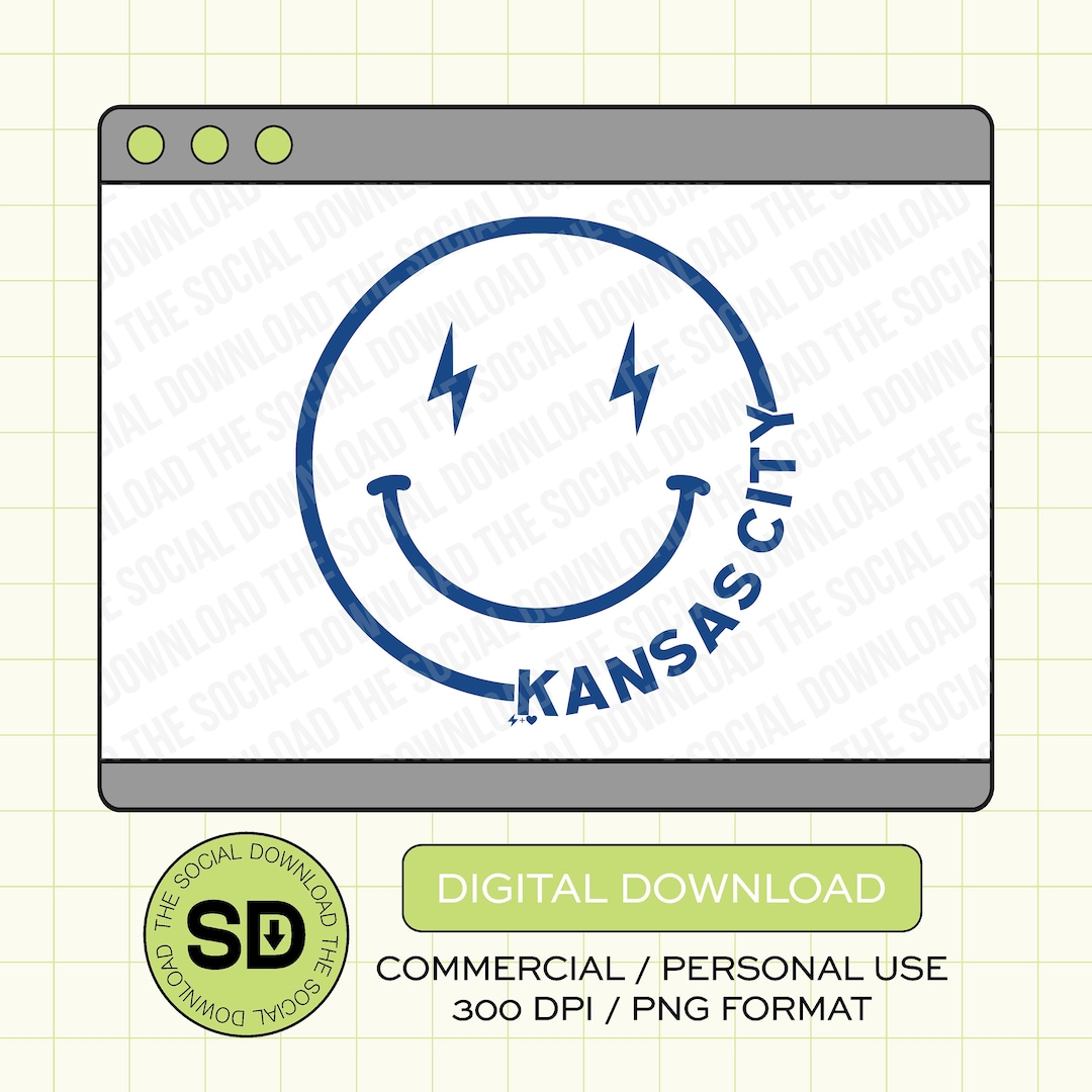 KC Happy Face PNG Download File, Kansas City Png, KC Baseball, Kansas ...