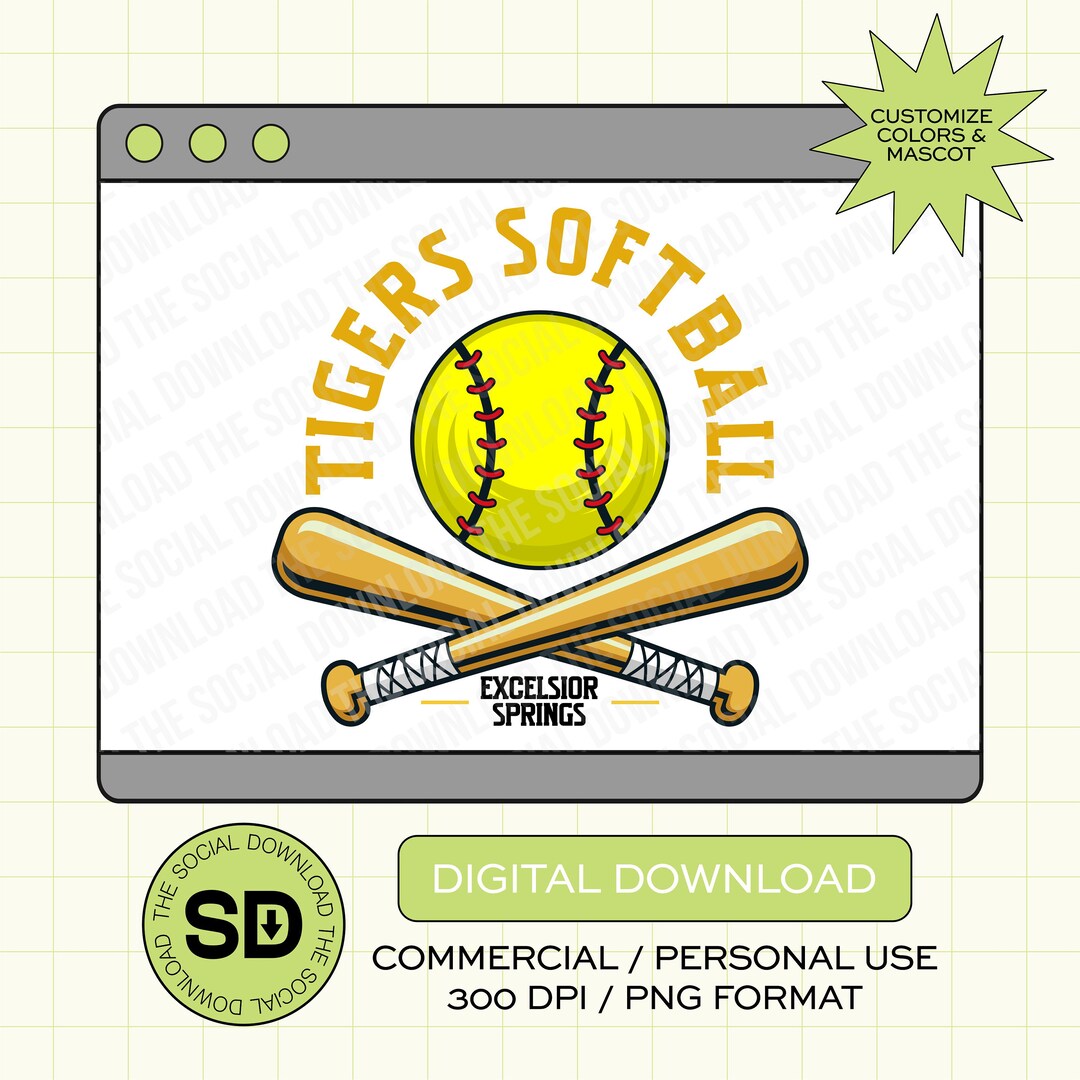 Cross Softball Bats Custom PNG Download File, Custom School Png ...