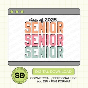 Font Duo 2025 Senior PNG Download, Cute Senior PNG, School Png Download ...