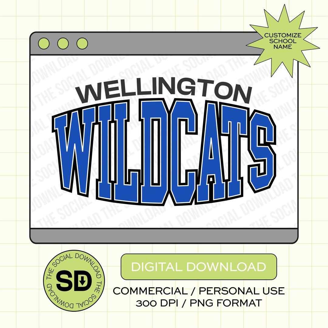 Stretched Team Mascot Custom School Spirit PNG Download File, Custom ...