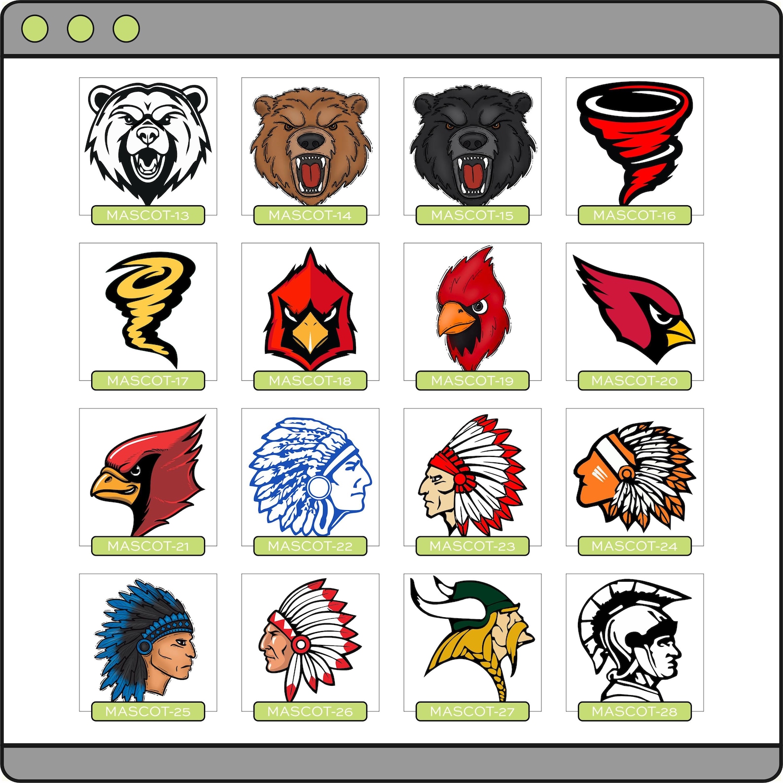 Checkered Mascot Custom School Spirit PNG Download File, Custom School ...