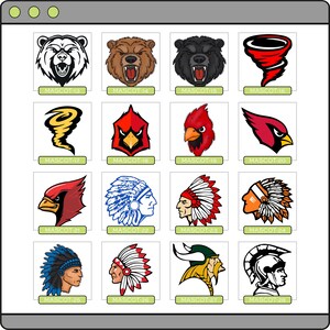 Stars and Checkered Mascot Custom School Spirit PNG Download File ...