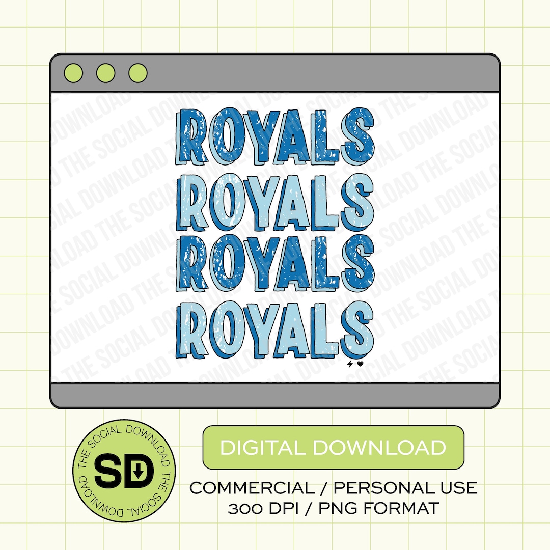 Retro KC Royals PNG Download File, Kansas City Png, KC Baseball, Kansas ...