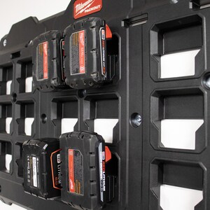 4 PACK- M18 Battery Mount for Milwaukee Packout Wall Plate Storage ...