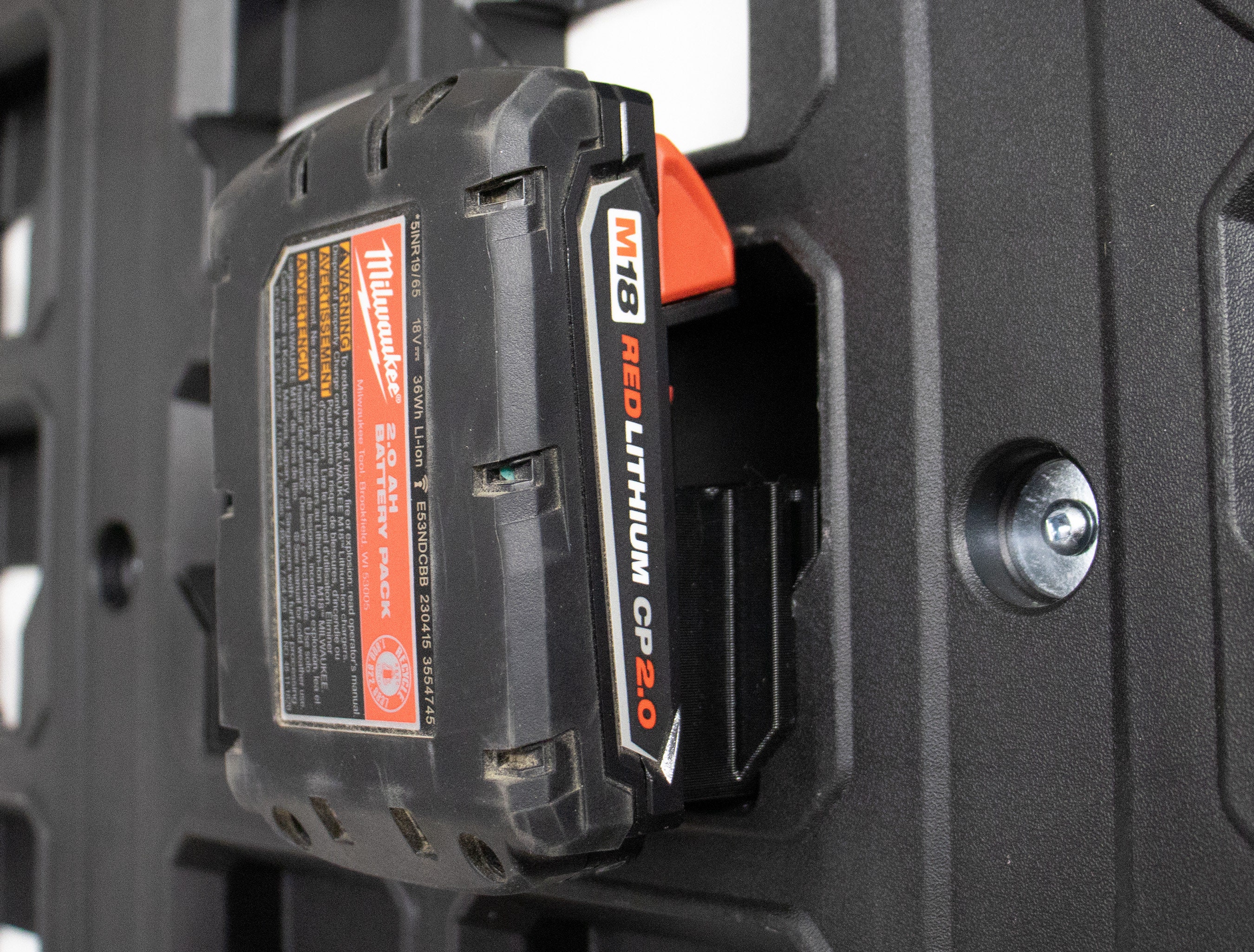 4 PACK- M18 Battery Mount for Milwaukee Packout Wall Plate Storage ...