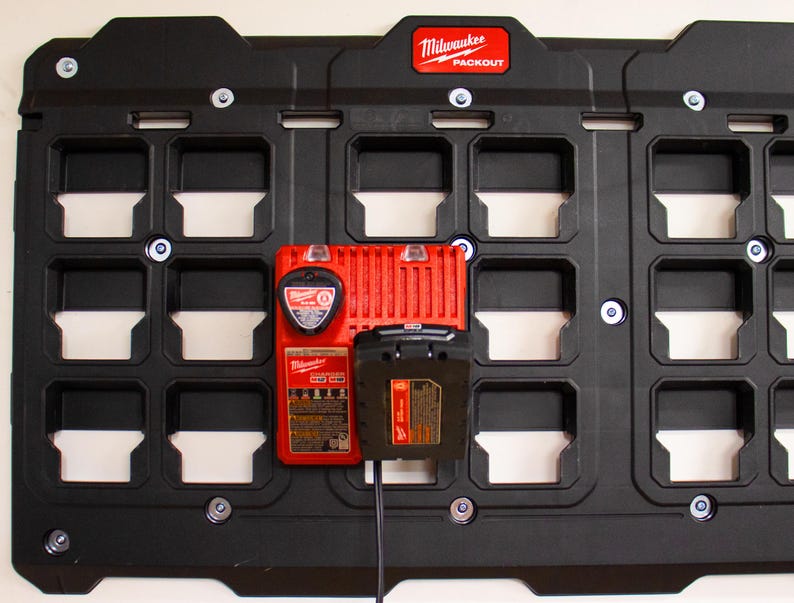 Combo Battery Charger Packout Wall Mount for Milwaukee - Etsy