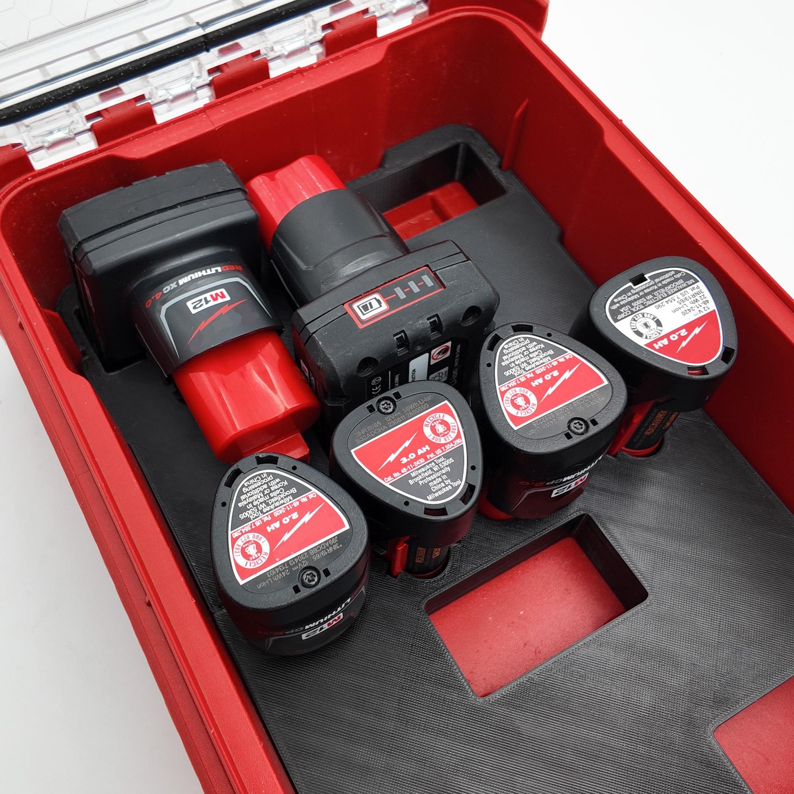 STL File for M12 Mixed Battery Liner for Milwaukee Packout Compact ...