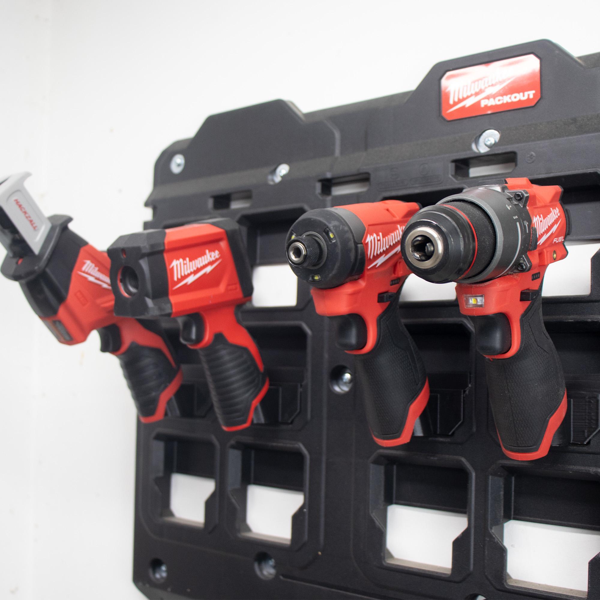 M12 Drill Holder for Milwaukee Packout Wall- Works for Multiple Tools ...
