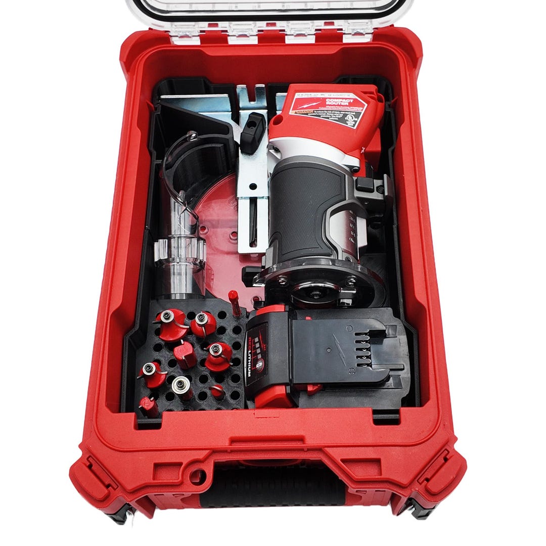 M18 Fuel Router Packout Organizer: Tool, Bit & Battery Liner V1 WITH ...