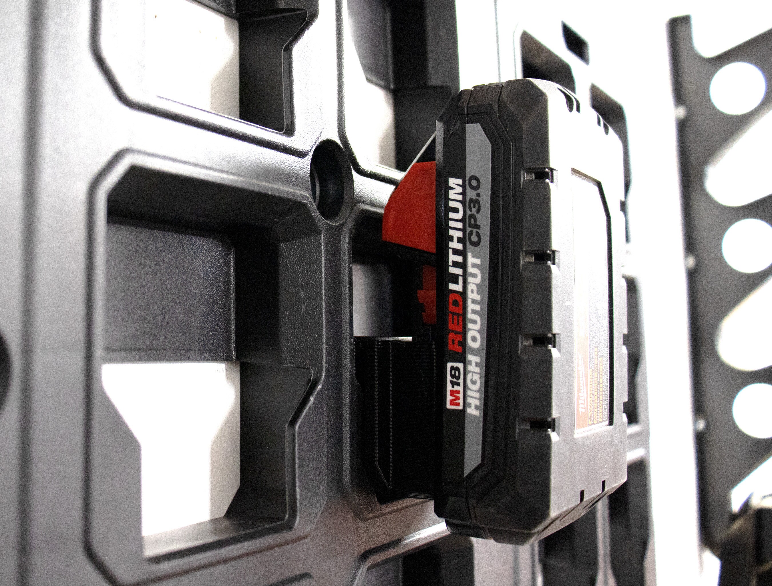 4 PACK- M18 Battery Mount for Milwaukee Packout Wall Plate Storage ...