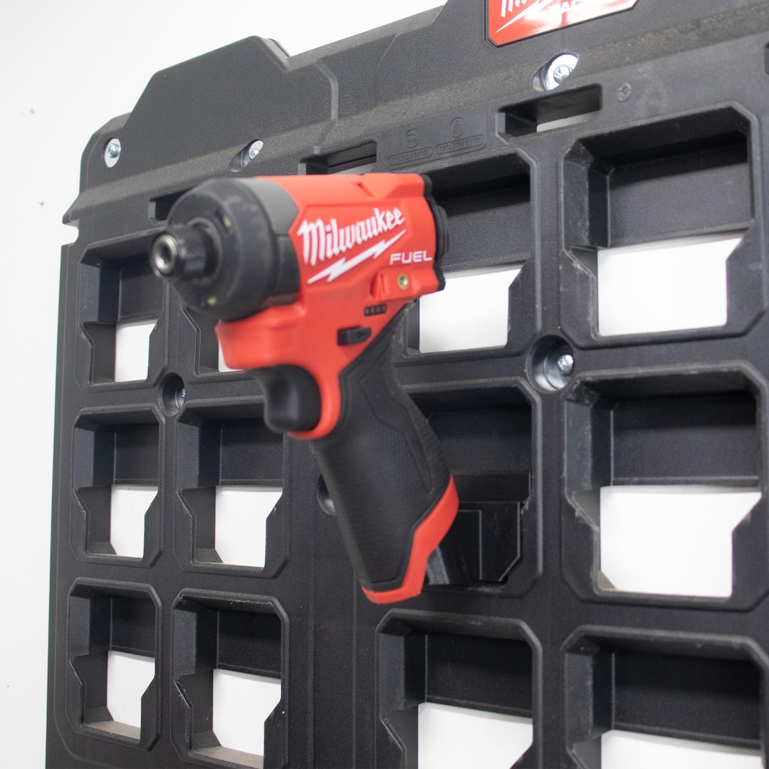M12 Drill Holder for Milwaukee Packout Wall- Works for Multiple Tools ...