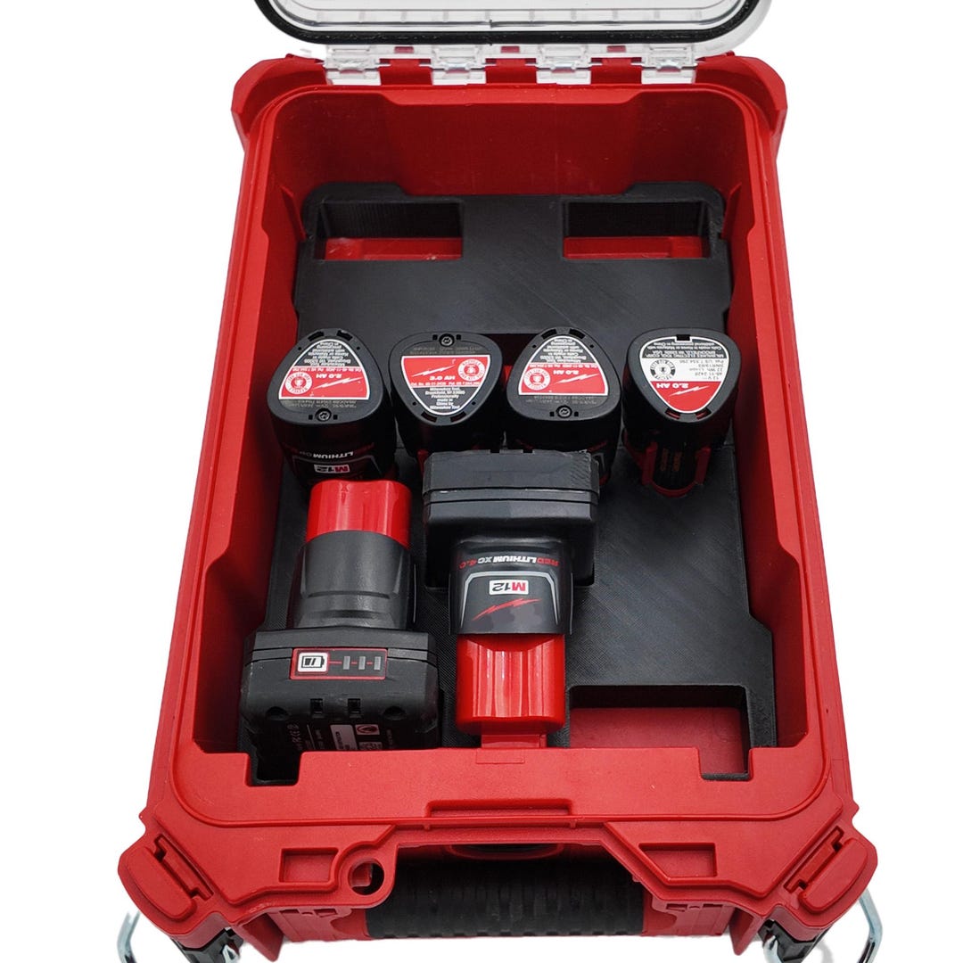 STL File for M12 Mixed Battery Liner for Milwaukee Packout Compact ...
