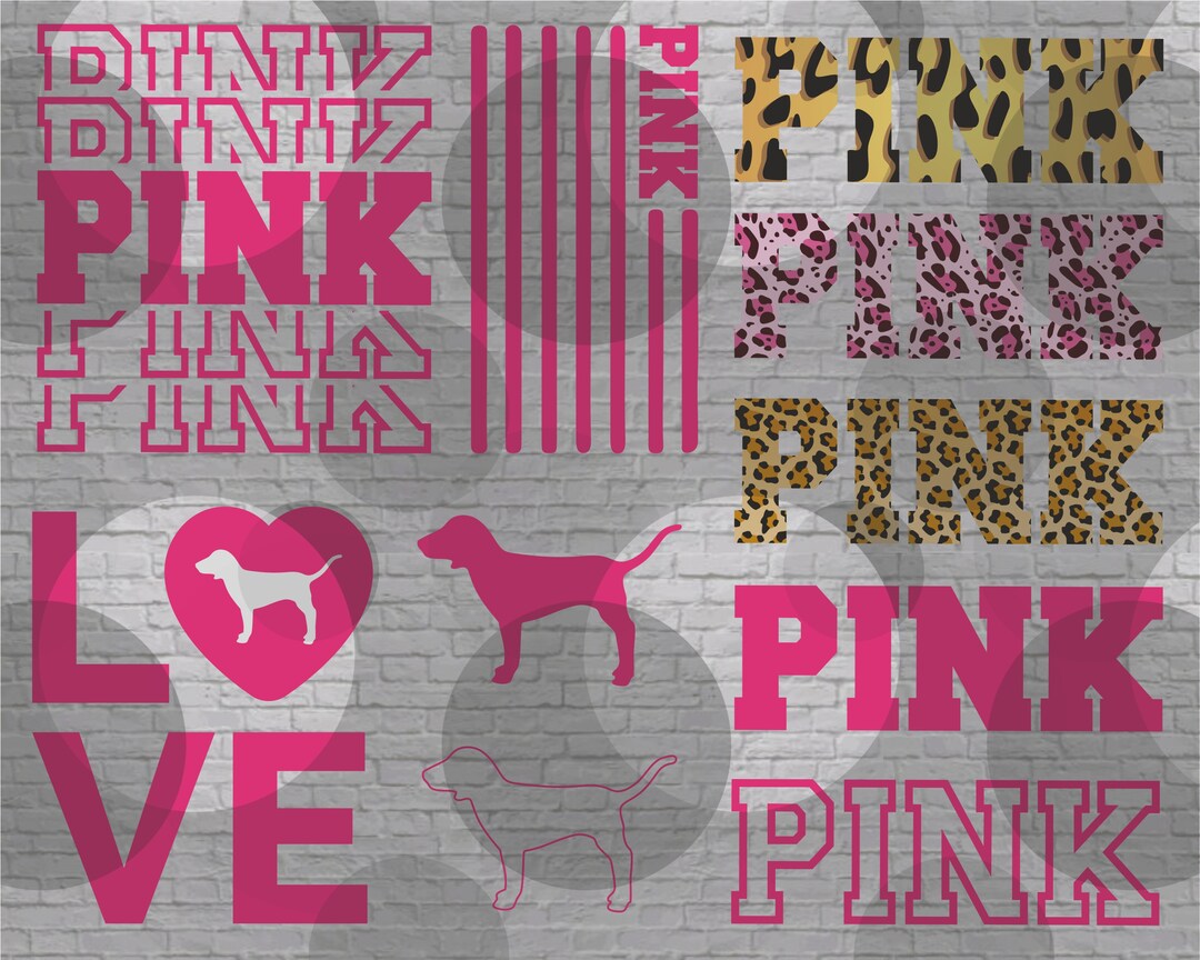 Pink Love Svg, Pink Nation, Pink Dog, Svg Bundle, Pink Clipart, Digital ...