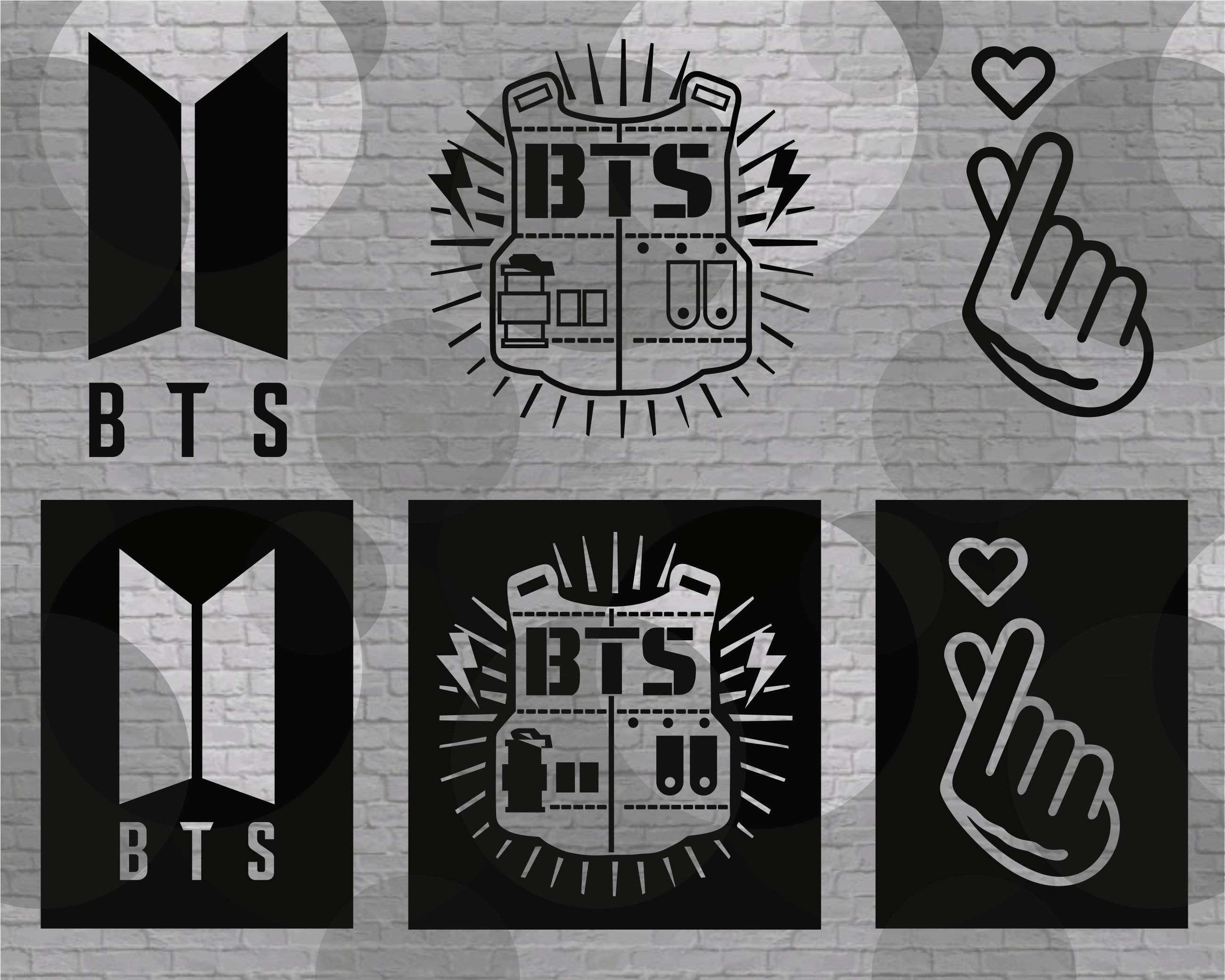 BTS Svg Bundle, Bts Army Svg, Bts Bulletproof Svg, K-pop Star Svg ...