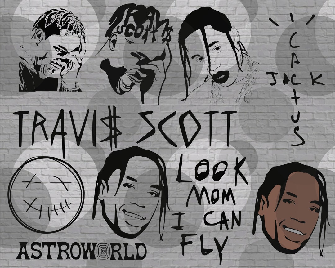 Travis Scott Svg Bundle, Look Mom I Can Fly Svg, Travis Scott Clip Art ...