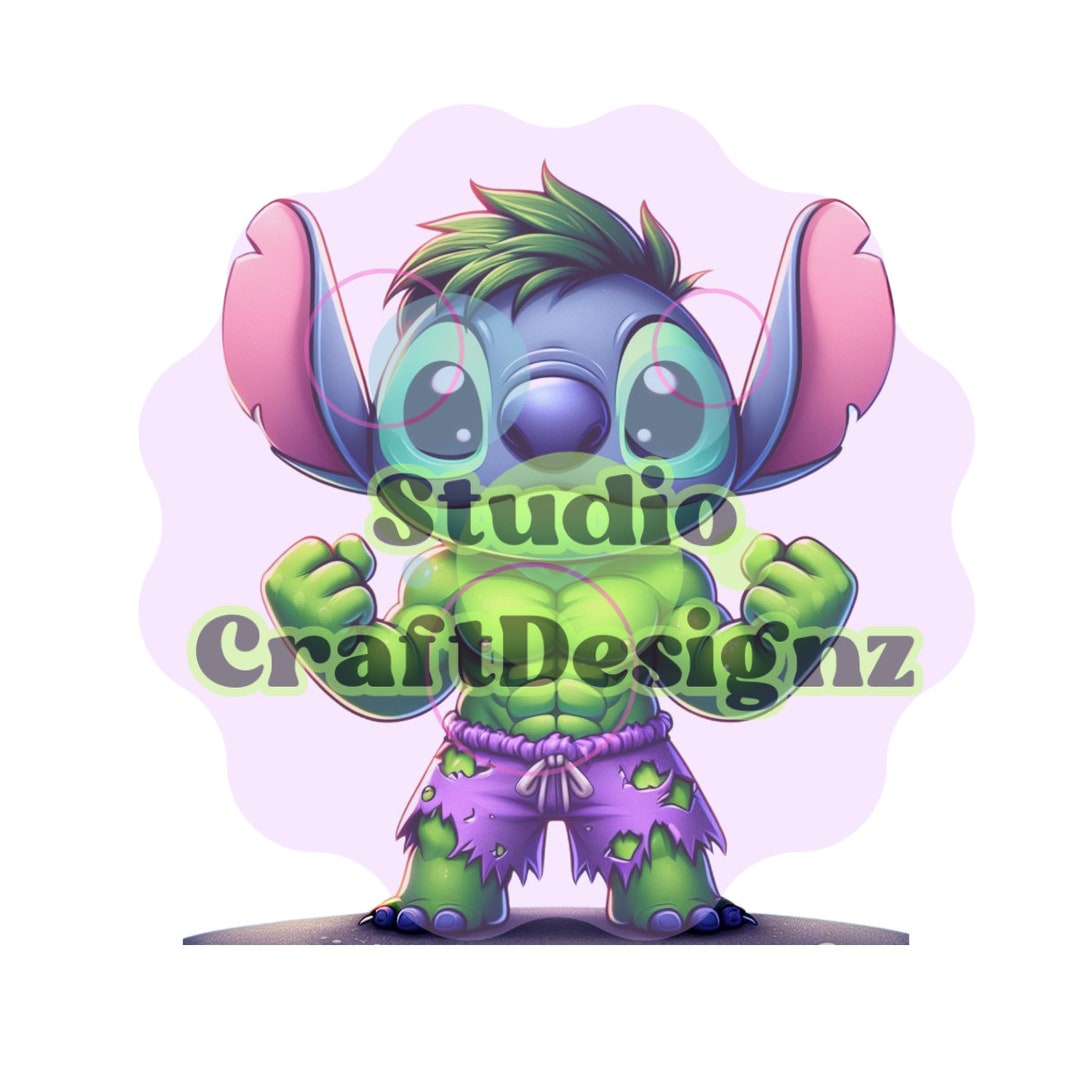 Stitch Hulk PNG - Etsy