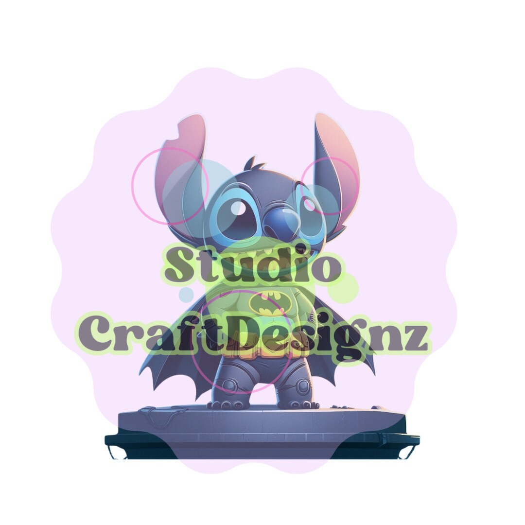 Stitch as Batty PNG - Etsy