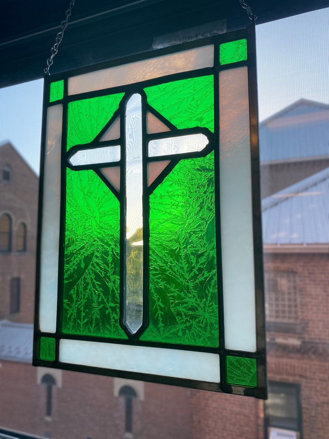 St Patrick Cross Window - 9x12 - Etsy