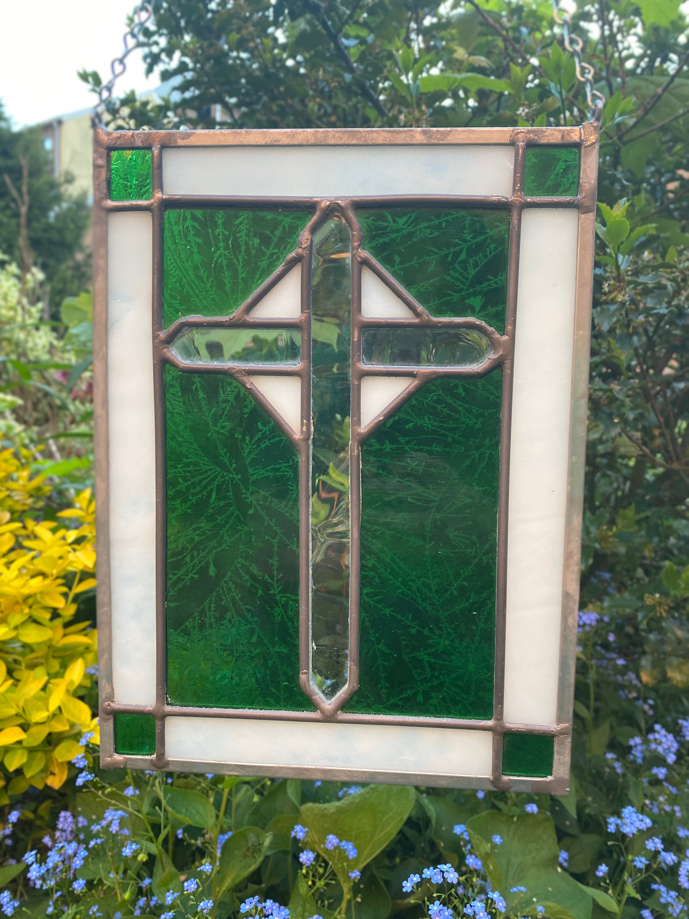 St Patrick Cross Window - 9x12 - Etsy