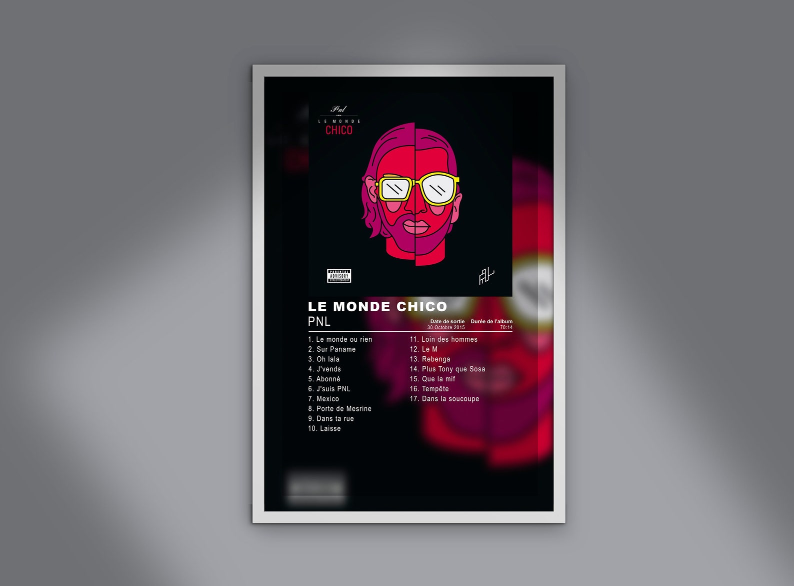 Album Cover Poster Le Monde Chico by PNL, Album Wall Art, Music Album ...