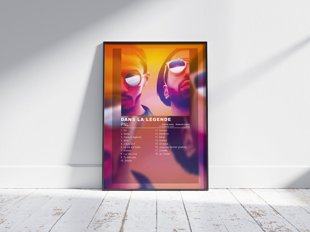 Album Cover Poster Dans La Légende De PNL, Album Wall Art, Music Album ...