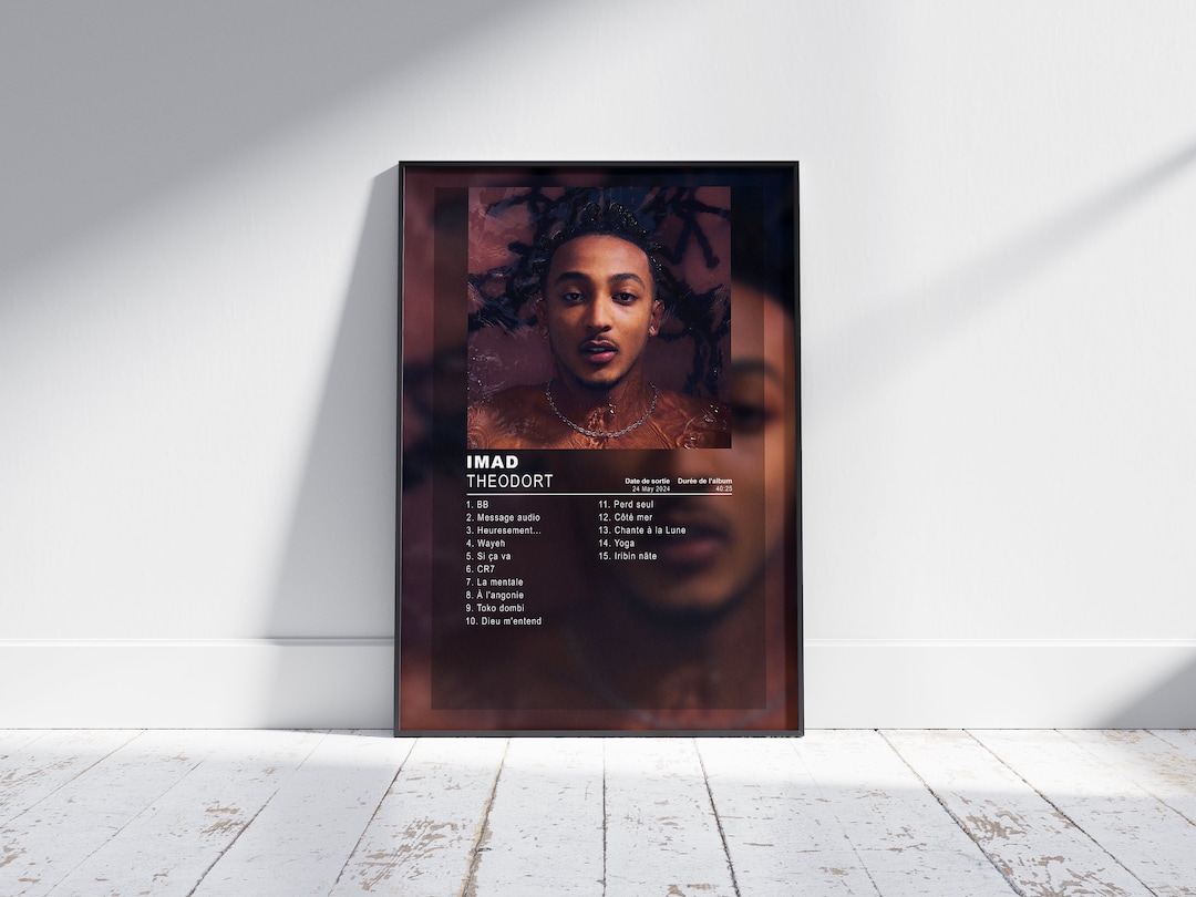 Album Cover Poster Imad De THEODORT, Album Wall Art, Music Album Artwork, French Rap, Rap Poster ...