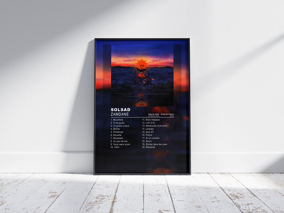 Album Cover Poster SOLSAD by Zamdane, Album Wall Art, Music Album ...